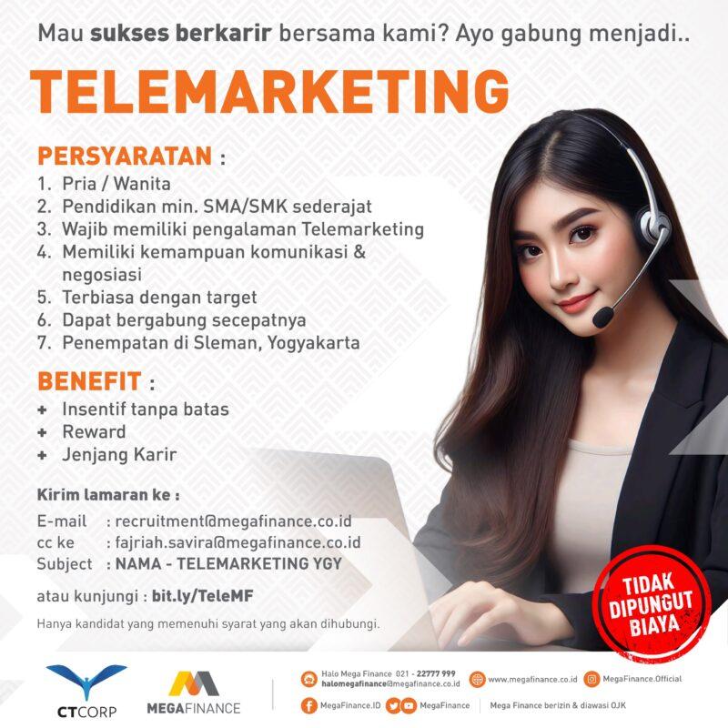 Lowongan Kerja Telemarketing di PT. Mega Finance - LokerJogja.ID