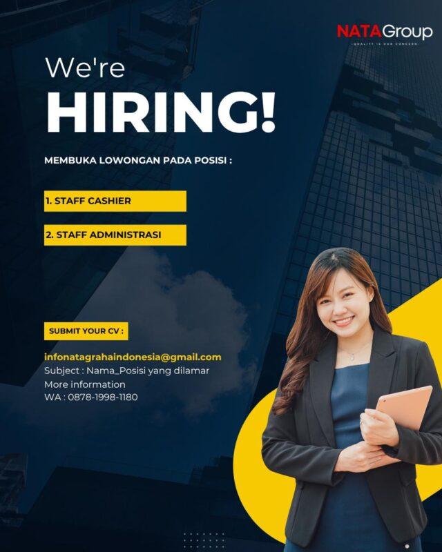 Lowongan Kerja Staff Cashier - Staff Administrasi di Nata Group - LokerJogja.ID