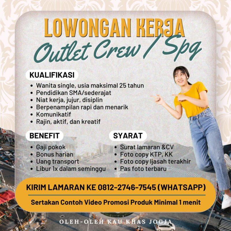 Lowongan Kerja Crew Outlet/SPG di Oleh-oleh KAU Khas Jogja - LokerJogja.ID