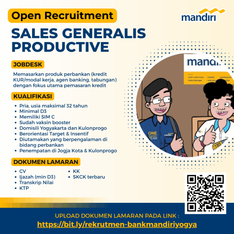 Lowongan Kerja Sales Generalis Produktif di PT. Bank Mandiri Persero ...