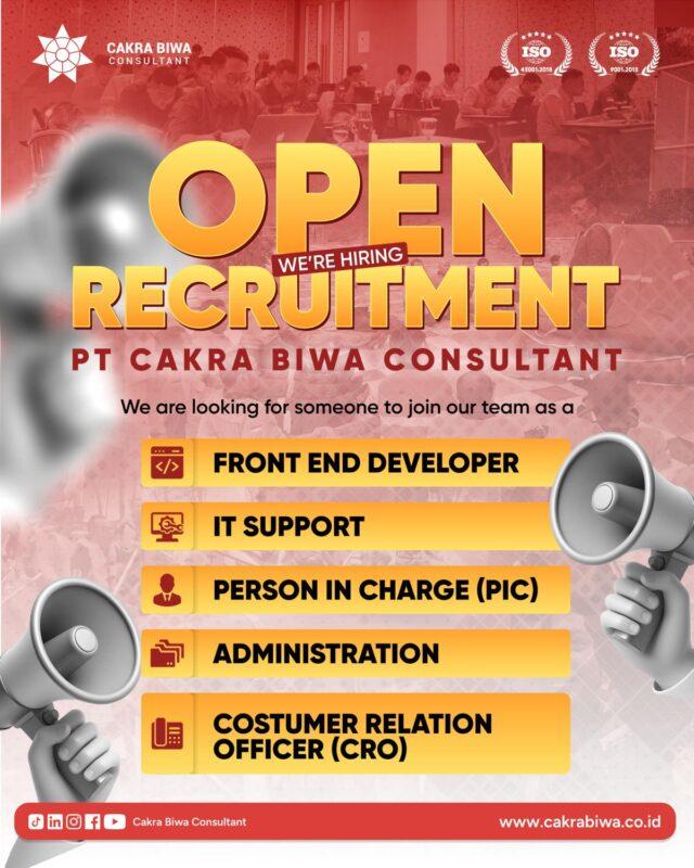 Lowongan Kerja Frontend Developer It Support Costumer Relation