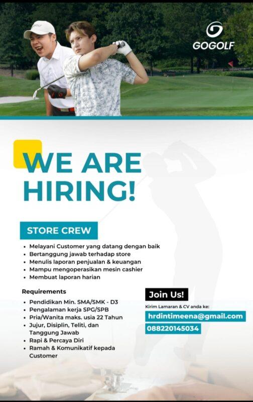 Lowongan Kerja Store Crew di PT. Inti Meena Property (Gogolf) - LokerJogja.ID