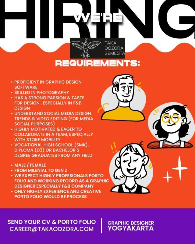 Lowongan Kerja Graphic Designer di PT. Taka Oozora Semesta - LokerJogja.ID