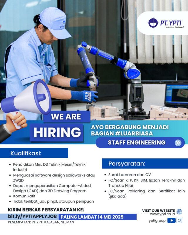 Lowongan Kerja Staff Engineering - Sales Mold - Operator - Security di PT. Yogya Presisi ...