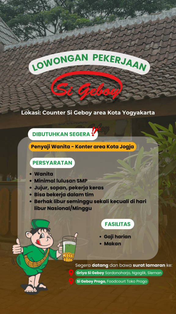 Lowongan Kerja Penyaji Wanita di Si Geboy - LokerJogja.ID