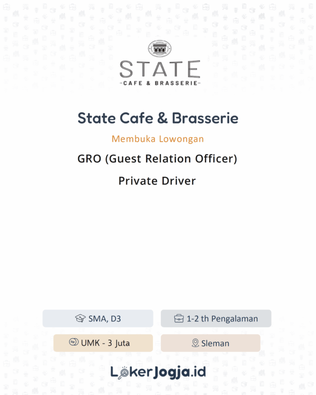 Lowongan Kerja GRO (Guest Relation Officer) - Private Driver di State ...