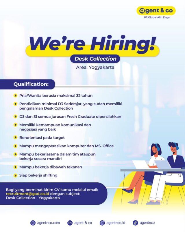 Lowongan Kerja Desk Collection - Telesales - Contact Center di Agent&Co ...