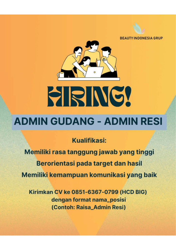 Lowongan Kerja Admin Gudang - Admin Resi - HR Specialist - HR Senior ...