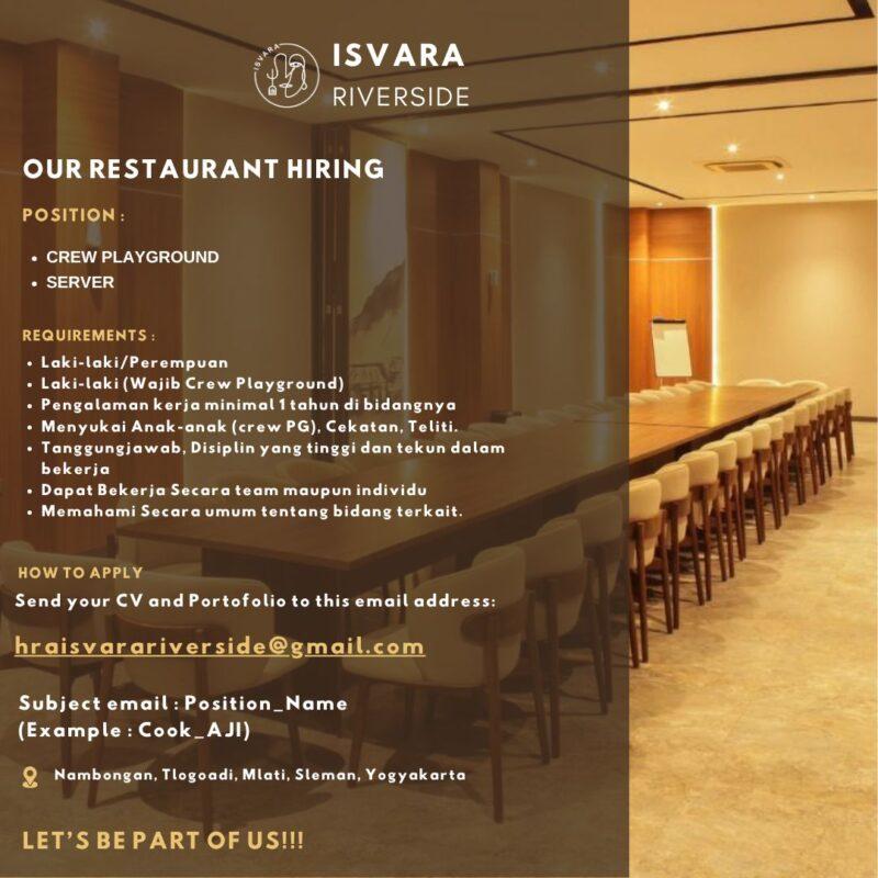 Lowongan Kerja Crew Playground - Server di Isvara Riverside - LokerJogja.ID