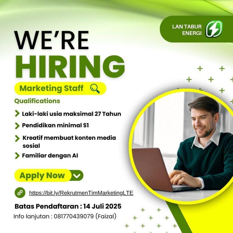 Lowongan Kerja Marketing Staff di Lan Tabur Energi - LokerJogja.ID