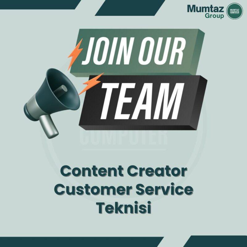 Lowongan Kerja Content Creator - Customer Service - Teknisi di Mumtaz Computer - LokerJogja.ID