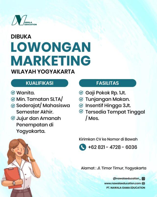 Lowongan Kerja Marketing di Nawala Education - LokerJogja.ID
