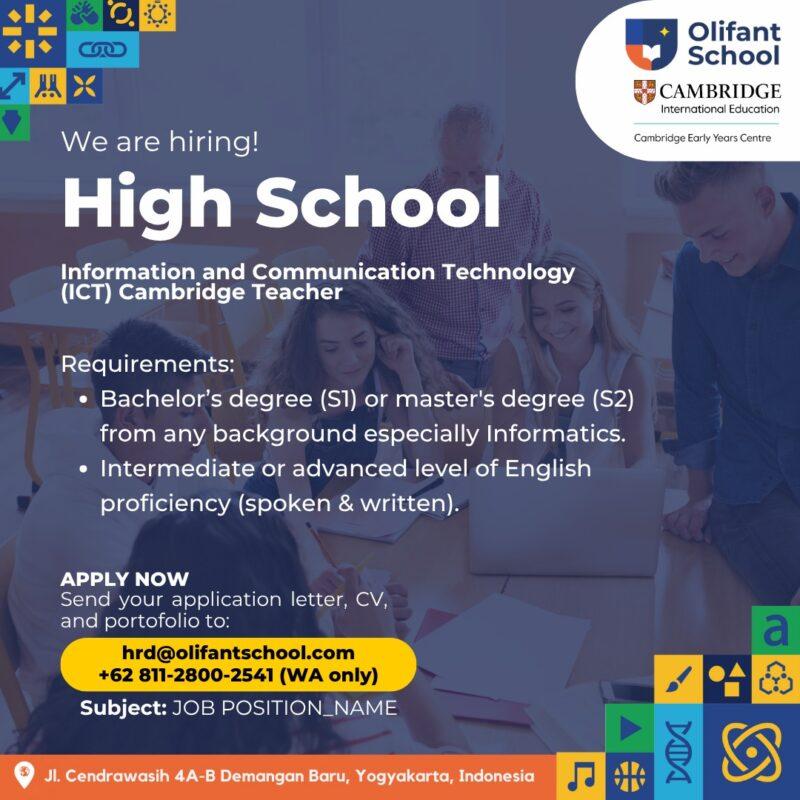 Lowongan Kerja Information and Communication Technology (ICT) Cambridge ...