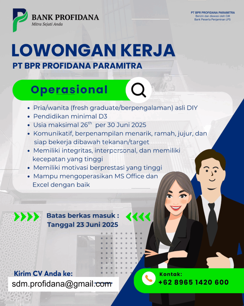 Lowongan Kerja Operasional - Account Officer Lending - Account Officer Funding di PT. BPR ...