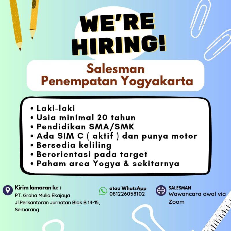 Lowongan Kerja Salesman di PT. Graha Mulia Ekajaya - LokerJogja.ID