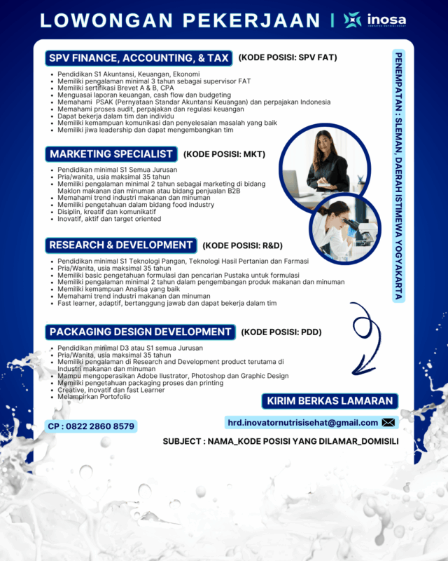 Lowongan Kerja SPV Finance, Accounting & Tax - Marketing Specialist ...