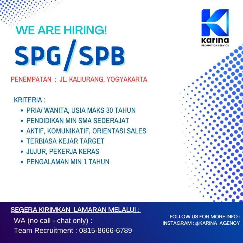 Lowongan Kerja SPG/SPB di PT. Karina Adhie Nugraha - LokerJogja.ID
