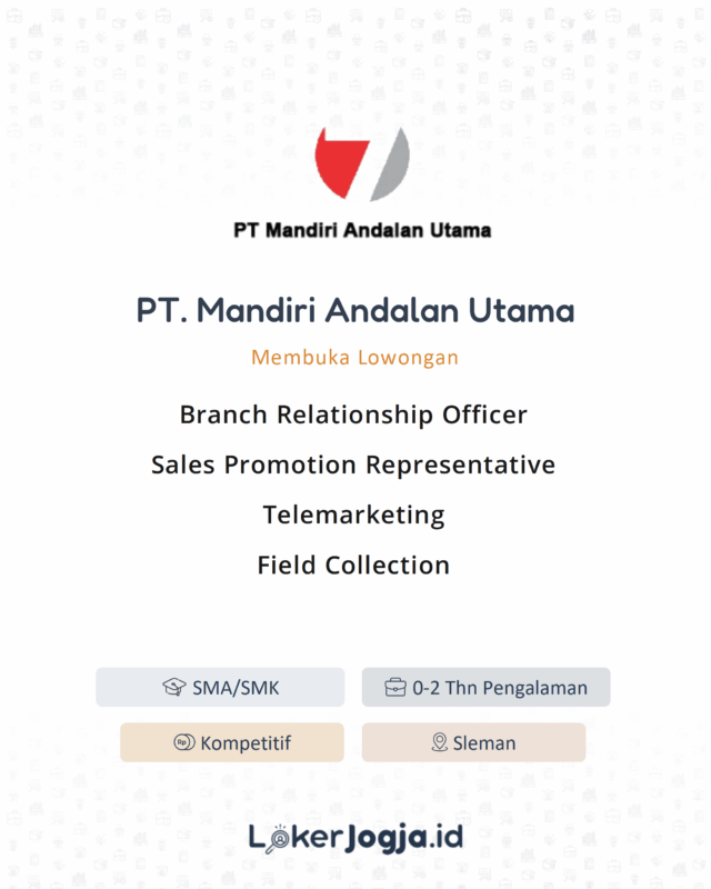 Lowongan Kerja Branch Relationship Officer - Sales Promotion Representative - Telemarketing ...