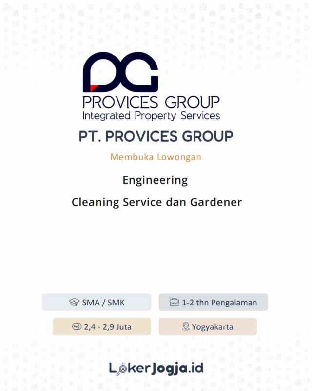 Lowongan Kerja Engineering - Cleaning Service dan Gardener di PT ...