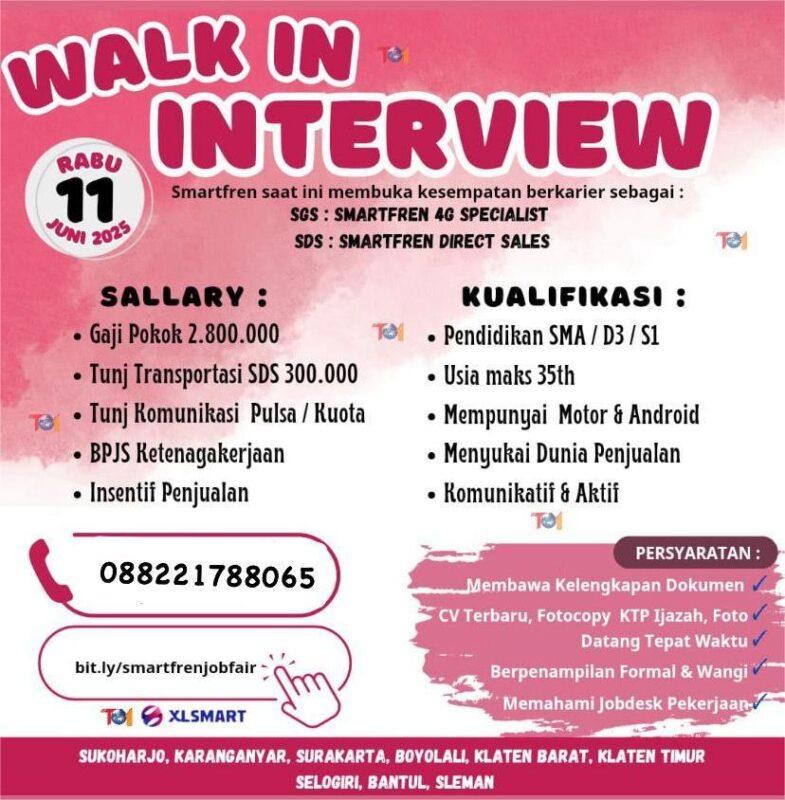 Lowongan Kerja SGS (Smartfren 4G Specialist) - SDS (Smartfren Direct Sales) di PT. Smartfren ...