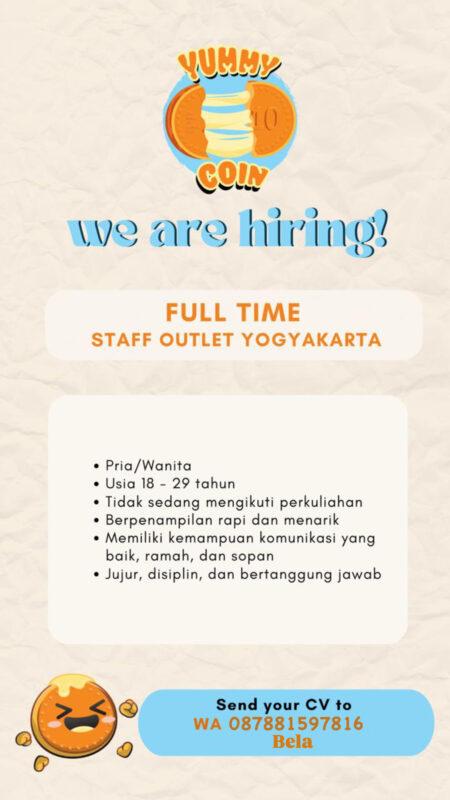 Lowongan Kerja Staff Outlet di Yummy Coin Ambarrukma - LokerJogja.ID
