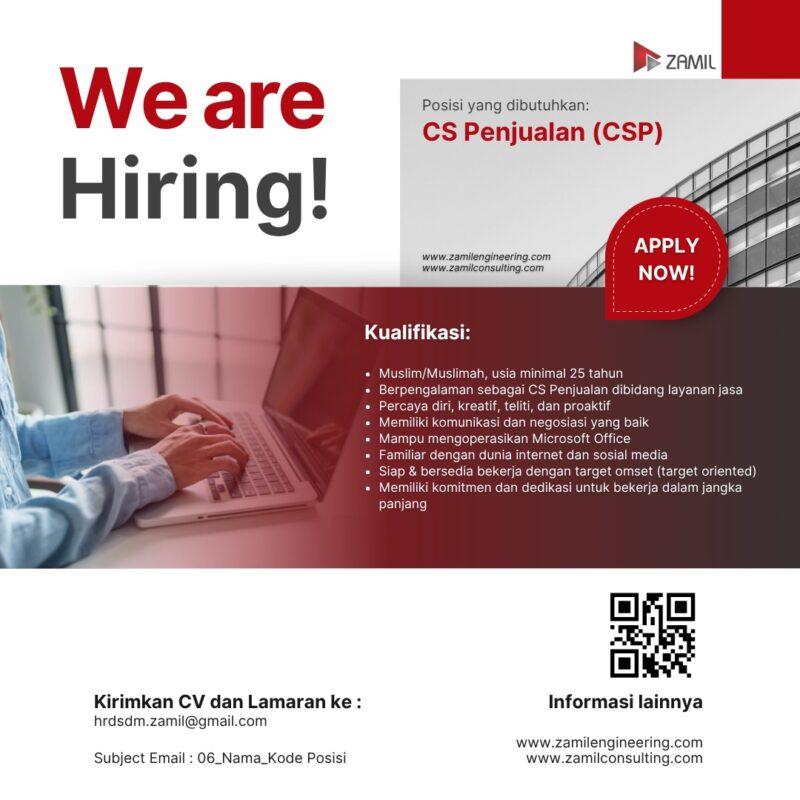 Lowongan Kerja CS Penjualan (CSP) - Staff Officer (SO) - Drafter (DF) - Digital Marketing (DF ...