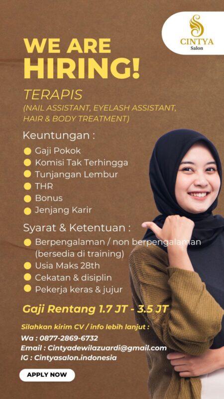 Lowongan Kerja Terapis di Cintya Salon - LokerJogja.ID