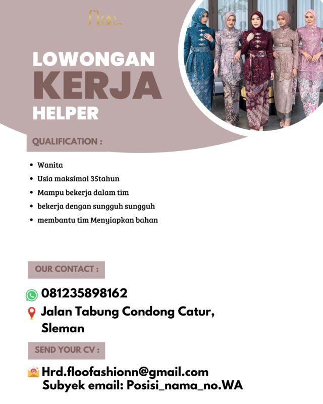 Lowongan Kerja Helper di Floo Fashion - LokerJogja.ID
