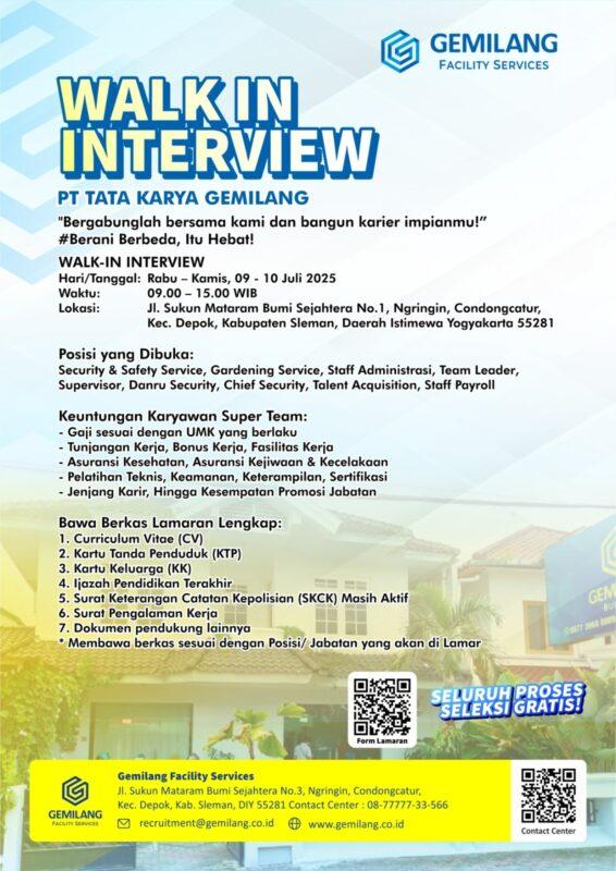 Lowongan Kerja Security & Safety Service - Gardening Service - Teknisi ...