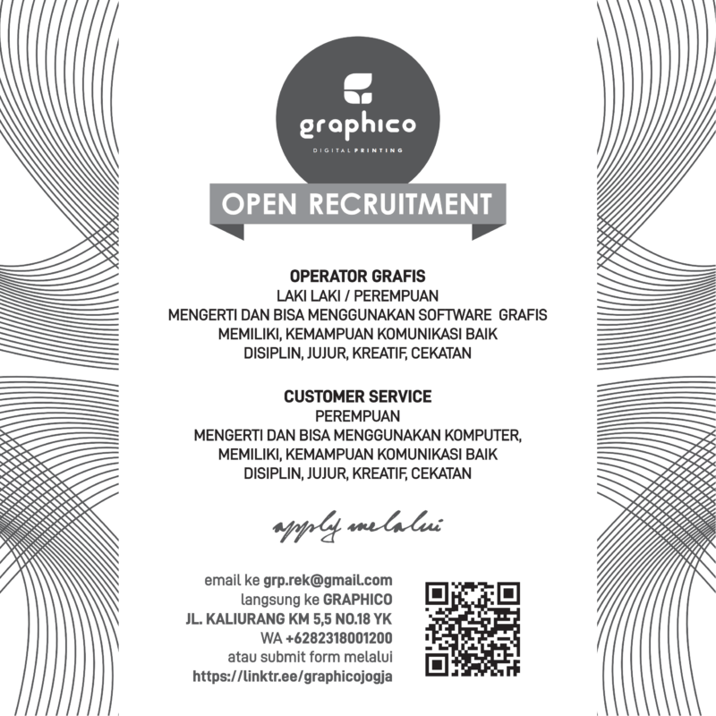 Lowongan Kerja Operator Grafis - Customer Service di Graphico Digital Printing - LokerJogja.ID