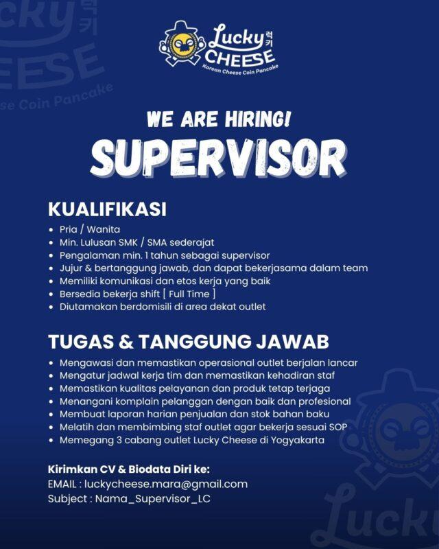 Lowongan Kerja Supervisor di Lucky Cheese - LokerJogja.ID
