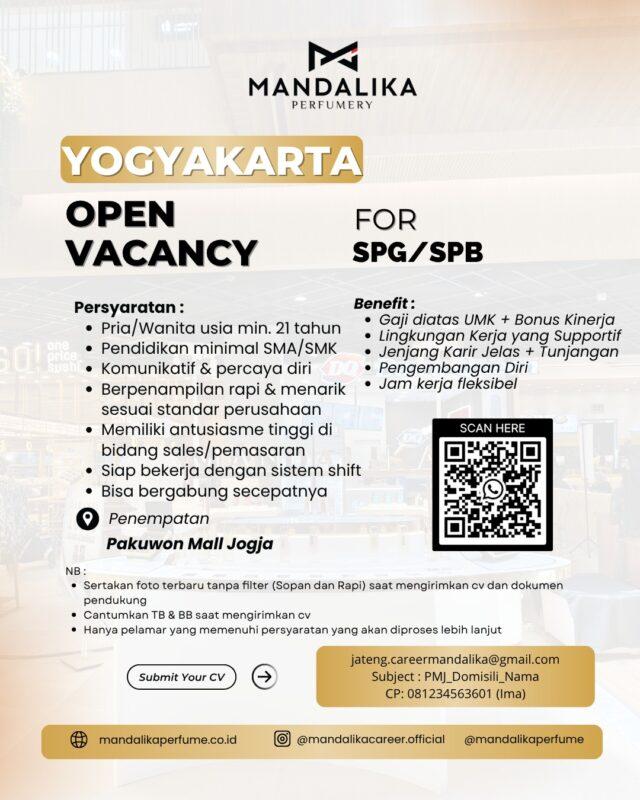 Lowongan Kerja SPG / SPB di Mandalika Parfumery - LokerJogja.ID