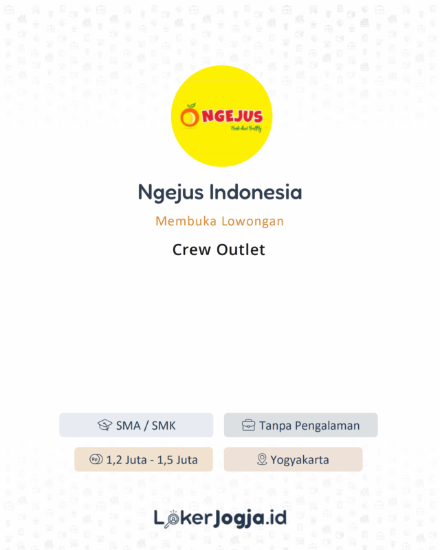 Lowongan Kerja Crew Outlet di Ngejus Indonesia - LokerJogja.ID