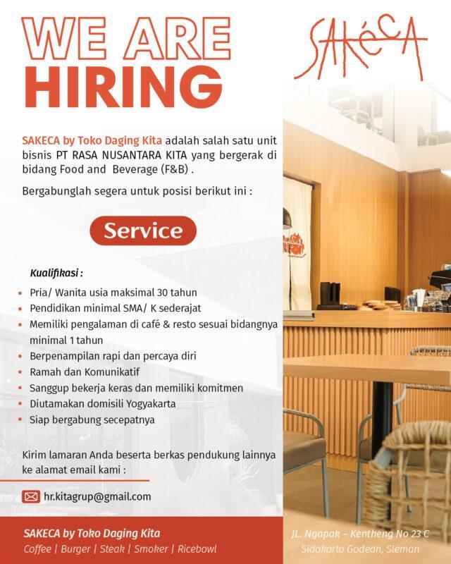 Lowongan Kerja Service di PT. Rasa Nusantara Kita (Sekeca by Toko Daging Kita) - LokerJogja.ID