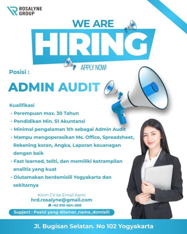 Lowongan Kerja Admin Audit - Helper Produksi - Pelaksana Interior/Sipil - Sales - Estimator di ...