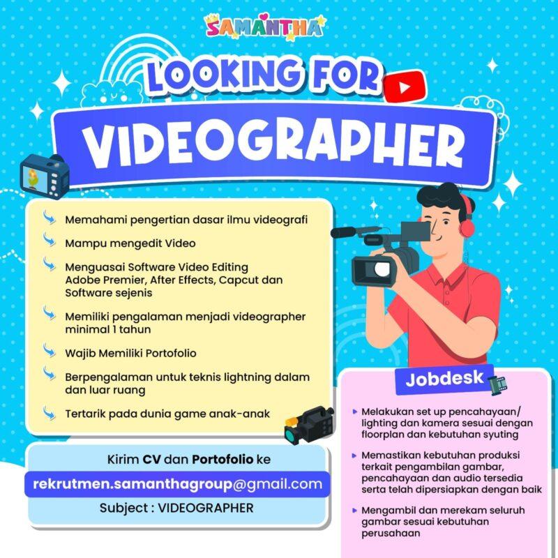 Lowongan Kerja Videographer di Samantha Group - LokerJogja.ID