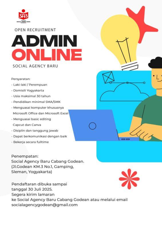 Lowongan Kerja Admin Online di Social Agency Baru - LokerJogja.ID