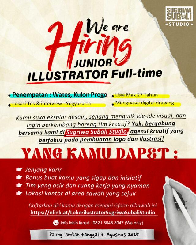 Lowongan Kerja Junior Illustrator di Sugriwa Subali Studio - LokerJogja.ID