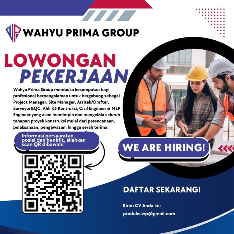 Lowongan Kerja Project Manager - Site Manager - Arsitek & Drafter - Surveyor & Quality Control ...
