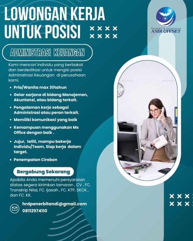 Lowongan Kerja Administrasi Keuangan - Editor/Korektor - Desain/Setter ...