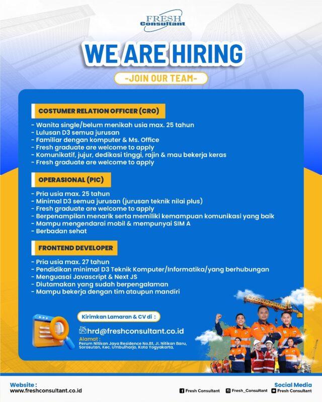 Lowongan Kerja Costumer Relation Officer (CRO) - Operasional (PIC ...