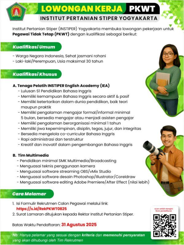 Lowongan Kerja Tenaga Pelatih Instiper English Academy (IEA) - Tim ...