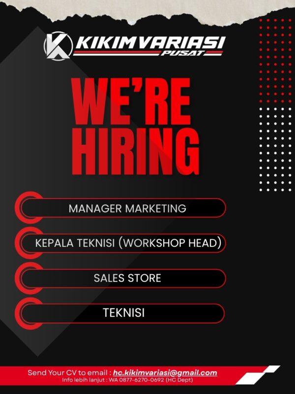 Lowongan Kerja Manager Marketing - Kepala Teknisi (Workshop Head) - Sales Store - Teknisi di ...