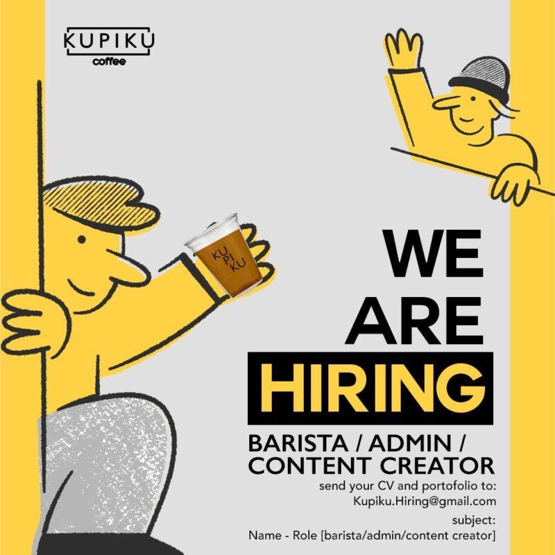 Lowongan Kerja Barista - Admin - Content Creator di Kupiku Coffee ...