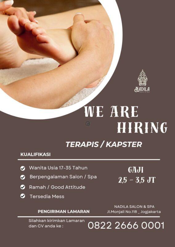 Lowongan Kerja Terapis/Kapster di Nadila Salon & Spa - LokerJogja.ID
