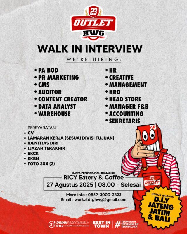 Lowongan Kerja PA BOD - PR Marketing - CMS - Auditor - Content Creator ...