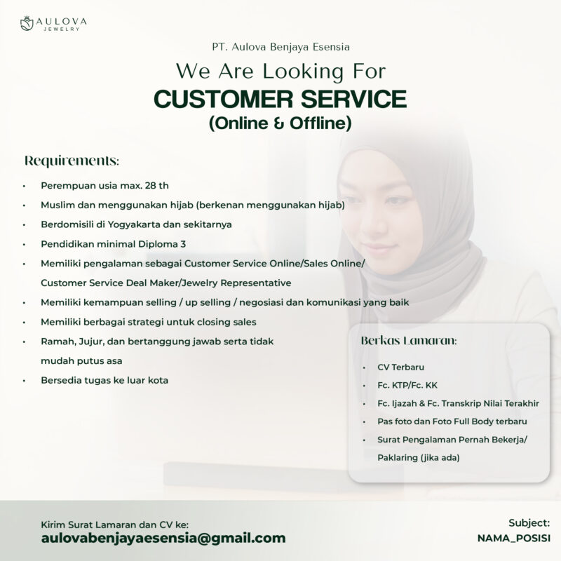 Lowongan Kerja Customer Service Online & Offline - Advertiser di PT ...