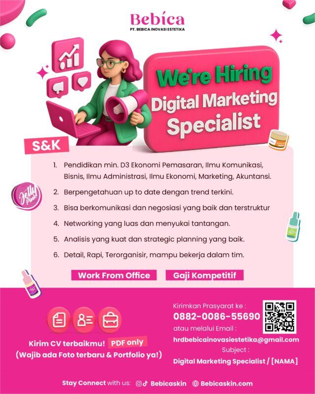 Lowongan Kerja Digital Marketing Specialist di PT. Bebica Inovasi Estetika - LokerJogja.ID