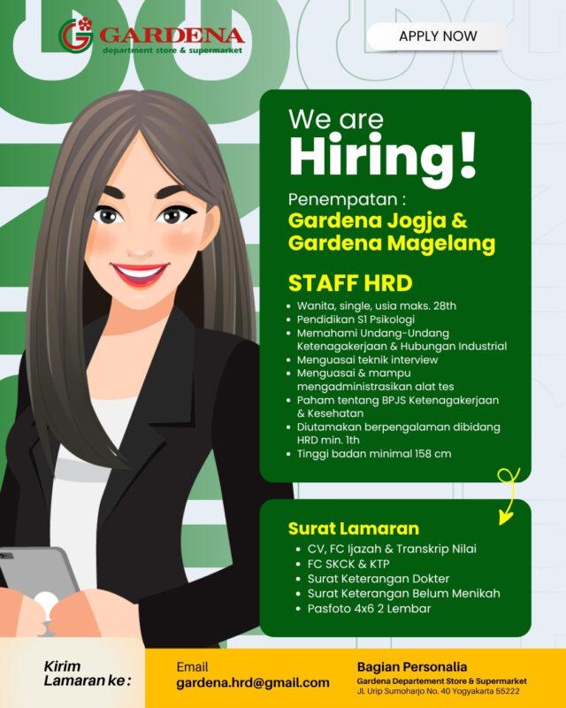 Lowongan Kerja HRD di PT. Gardena Graha - LokerJogja.ID