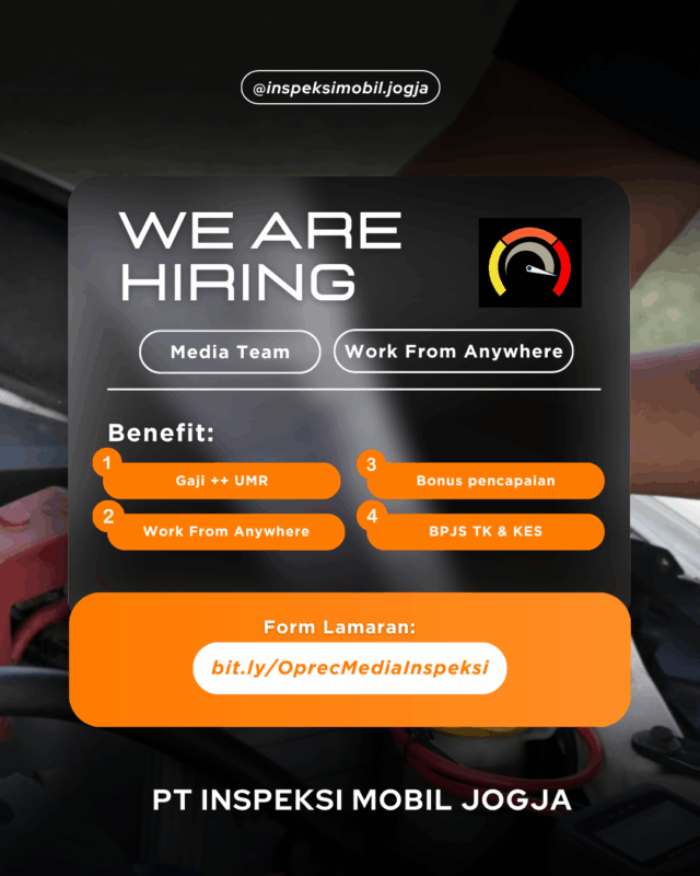 Lowongan Kerja Media Team - Inspektor Lapangan di PT. Inspeksi Mobil ...